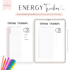 Yearly Energy Tracker Template – mrsneat
