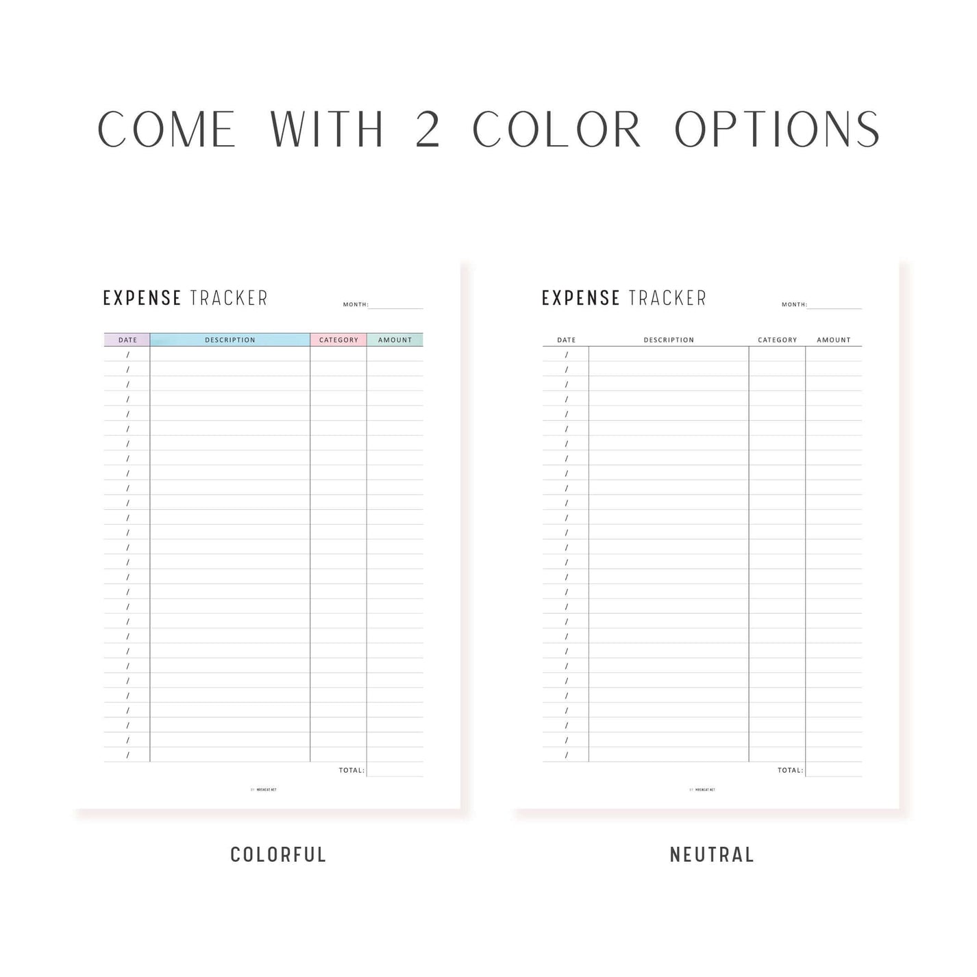 Expense Tracker Sheet - M445 – mrsneat
