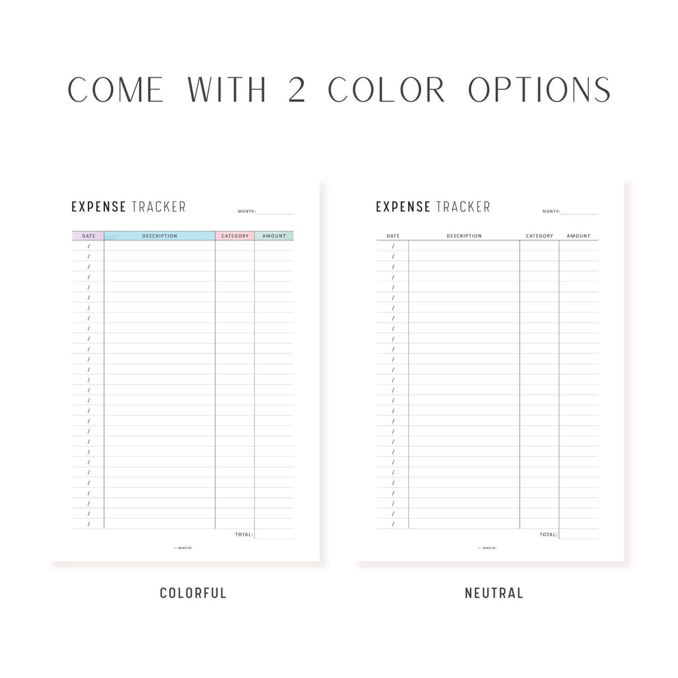 Expense Tracker Sheet - M445 – mrsneat