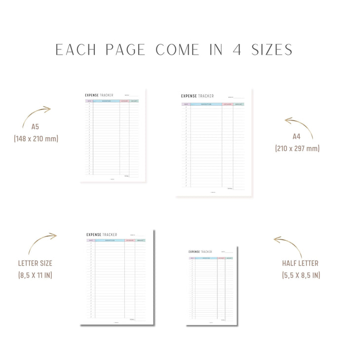 Expense Tracker Sheet - M445 – mrsneat
