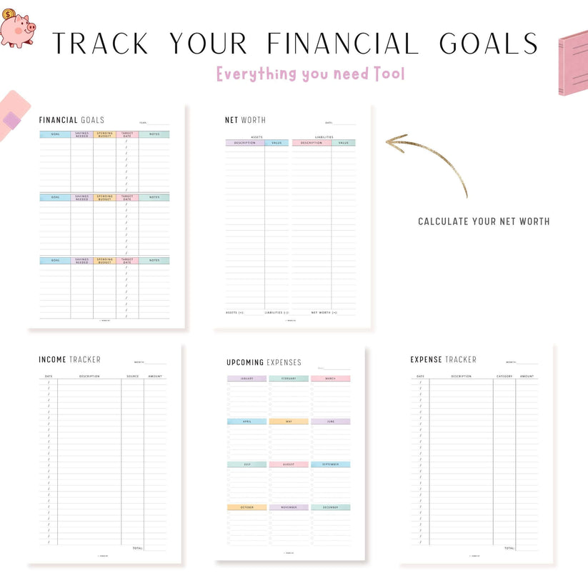 Financial Planner Bundle PRINTABLE - M436 – mrsneat