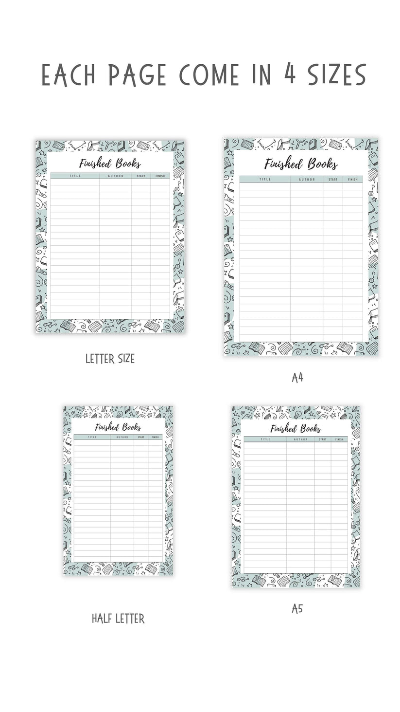 Books I Have Read Template PRINTABLE - M424 – mrsneat