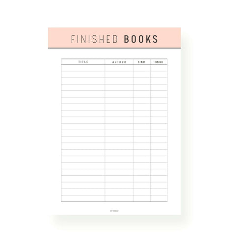 Book Complete List Printable – mrsneat