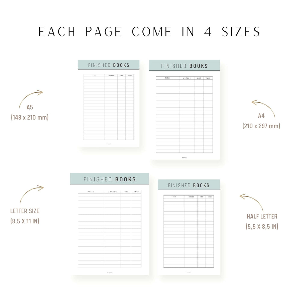 Book Complete List Printable – mrsneat