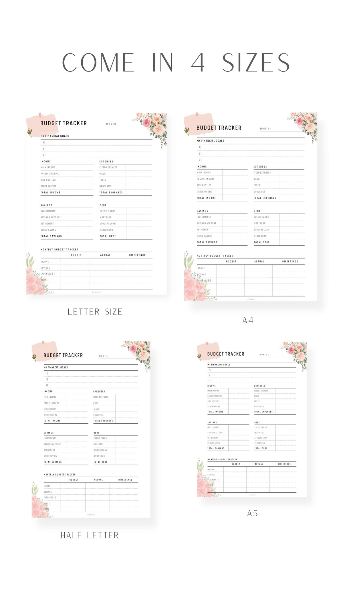 Floral Budget Tracker – mrsneat