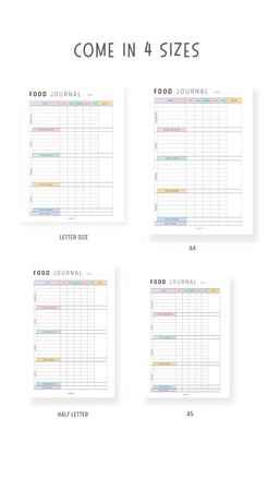 Daily Calorie Tracker Template Printable - M393 – mrsneat