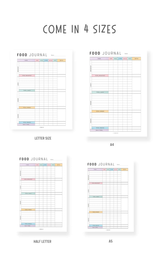 Daily Calorie Tracker Template Printable – mrsneat