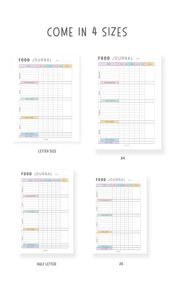 Daily Calorie Tracker Template Printable – mrsneat