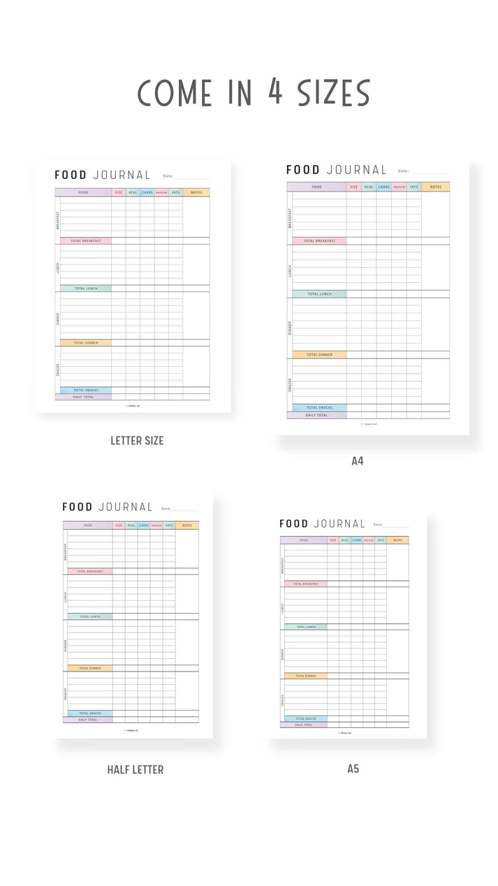 Daily Calorie Tracker Template Printable – mrsneat