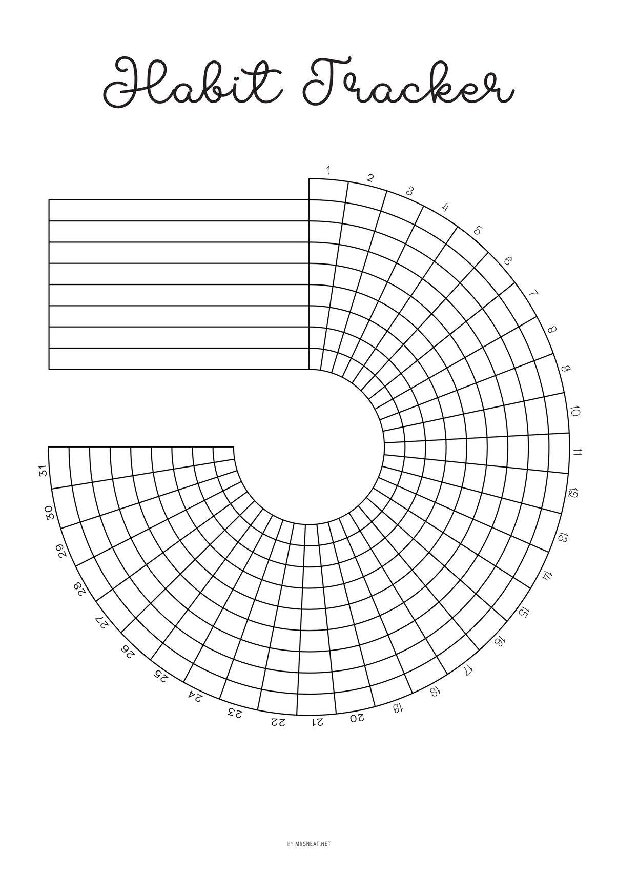 Monthly trackers bundle printable - M542 – mrsneat