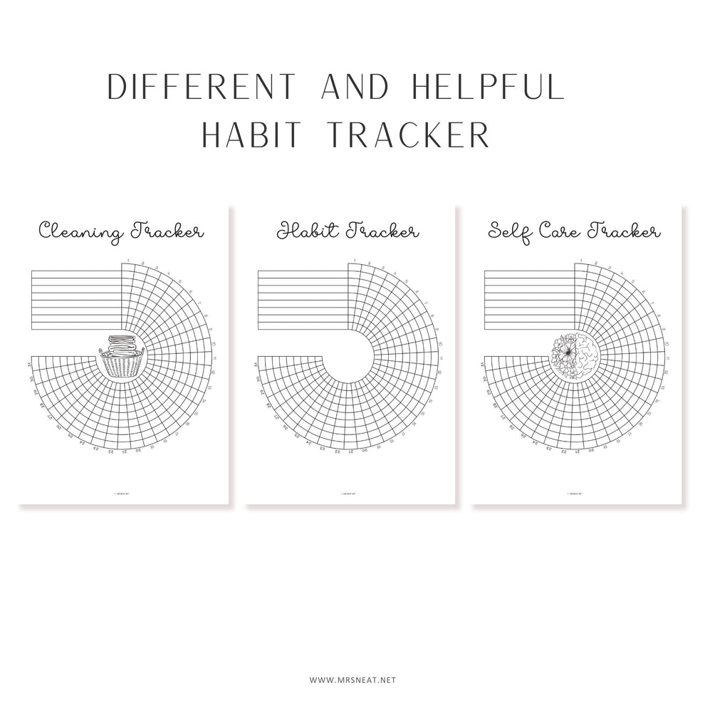 Monthly trackers bundle printable - M542 – mrsneat