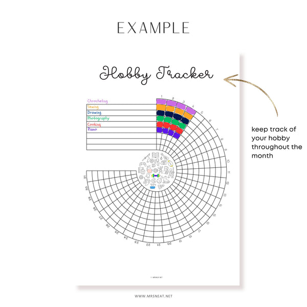 Monthly trackers bundle printable - M542 – mrsneat