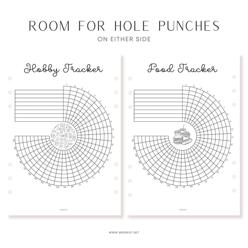 Monthly trackers bundle printable - M542 – mrsneat