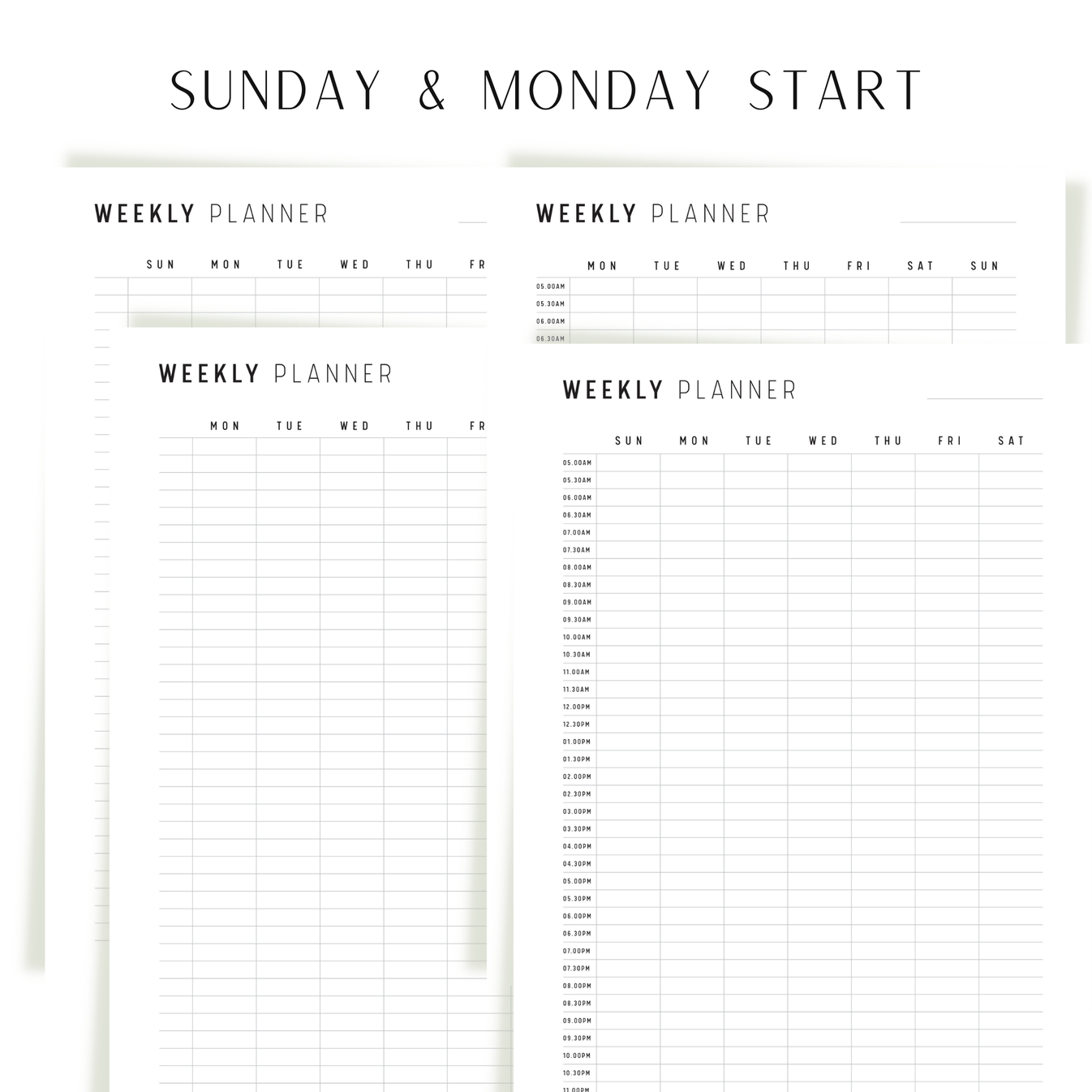 Half Hour Weekly Schedule Printable – mrsneat