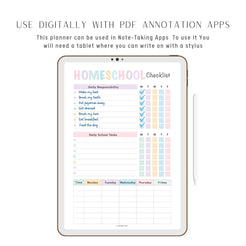 Homeschool Checklist Template PDF - M495 – mrsneat