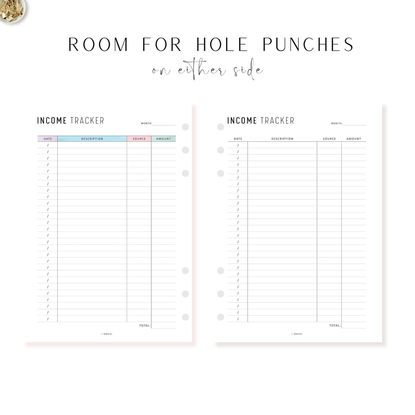 Income Tracker Printable - M439 – mrsneat