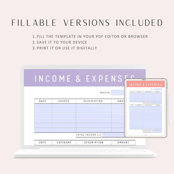 FREE Income and Expense Tracker Template Printable – mrsneat