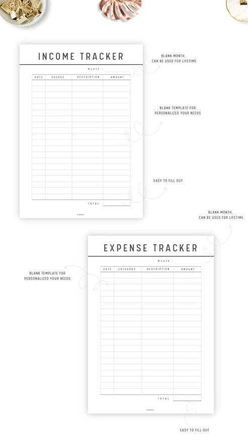 Colorful Income and Expense Tracker Template - M272 – mrsneat