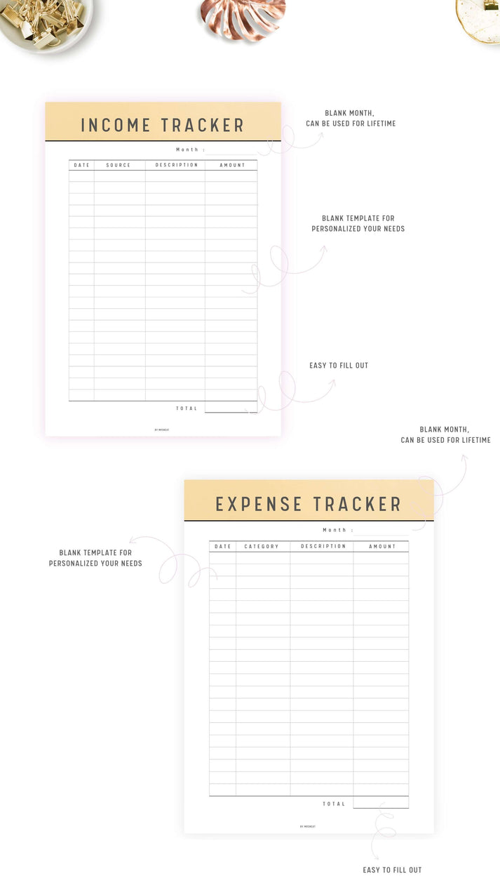 Colorful Income and Expense Tracker Template - M272 – mrsneat