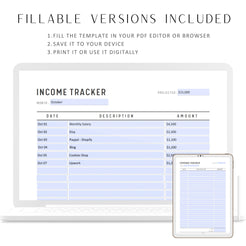 Income Expenses Tracker Printable – mrsneat