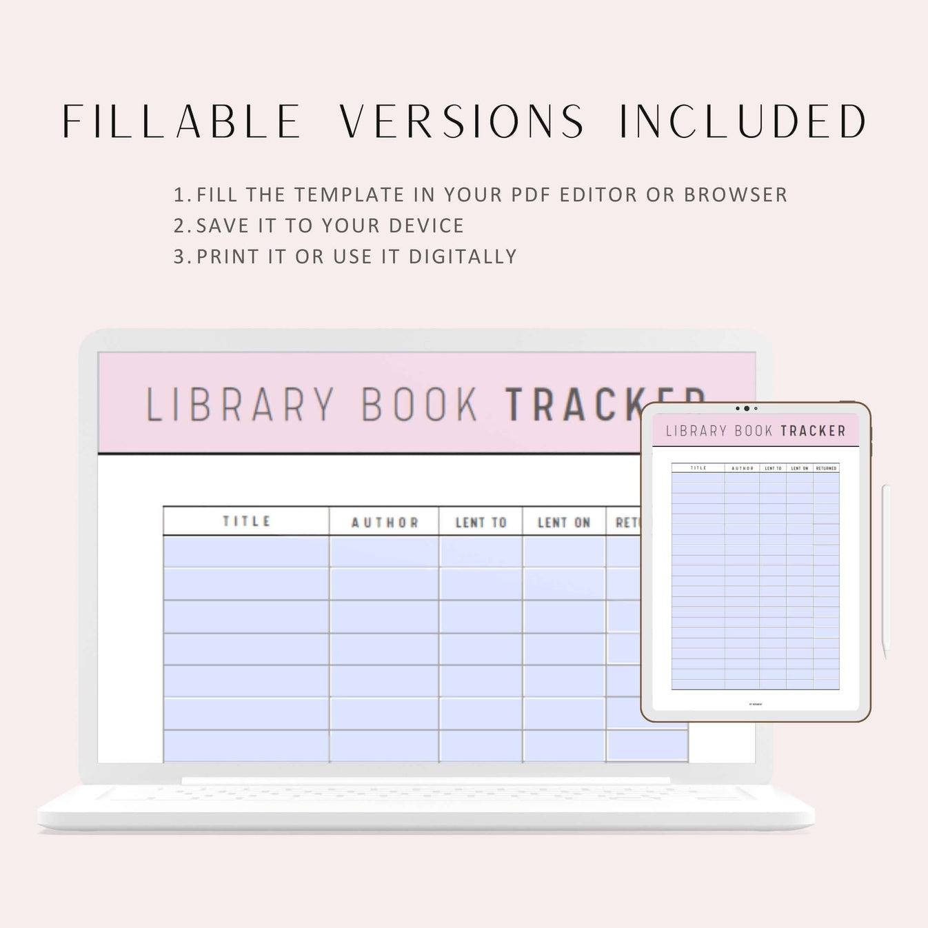 Library Book Tracker Printable – mrsneat