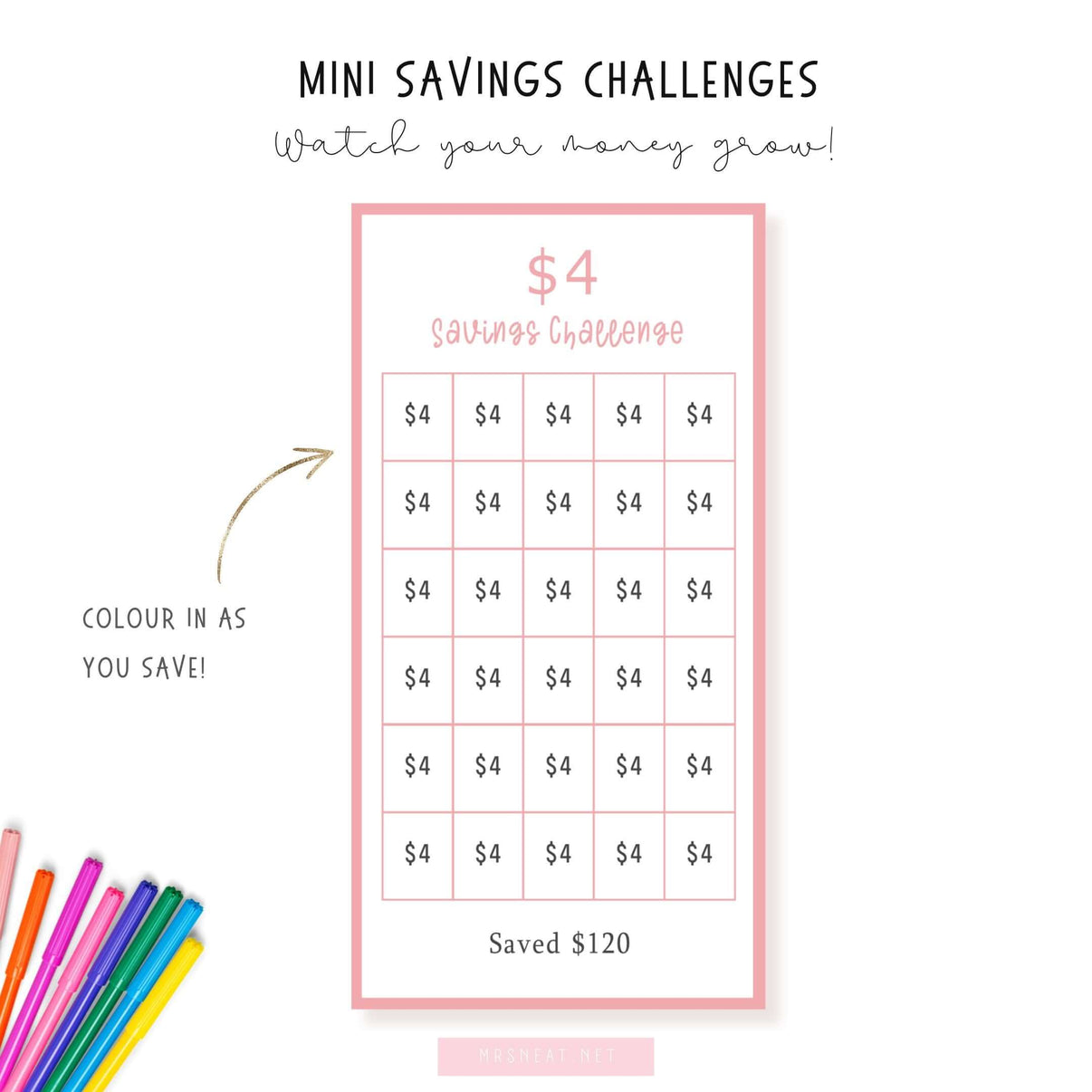 Low Income Mini Savings Challenge – mrsneat