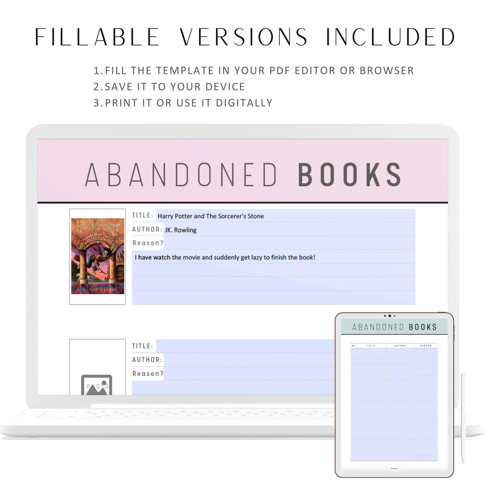 Abandoned Books Template Pdf - M228 – mrsneat