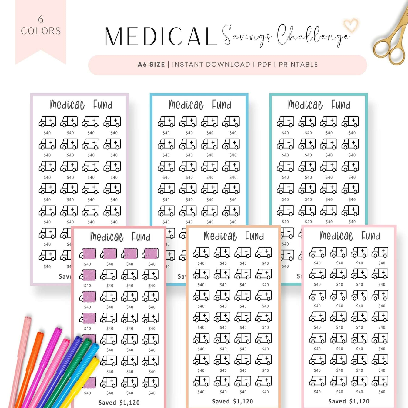 Medical Mini Saving Challenge A6 - M360 – mrsneat