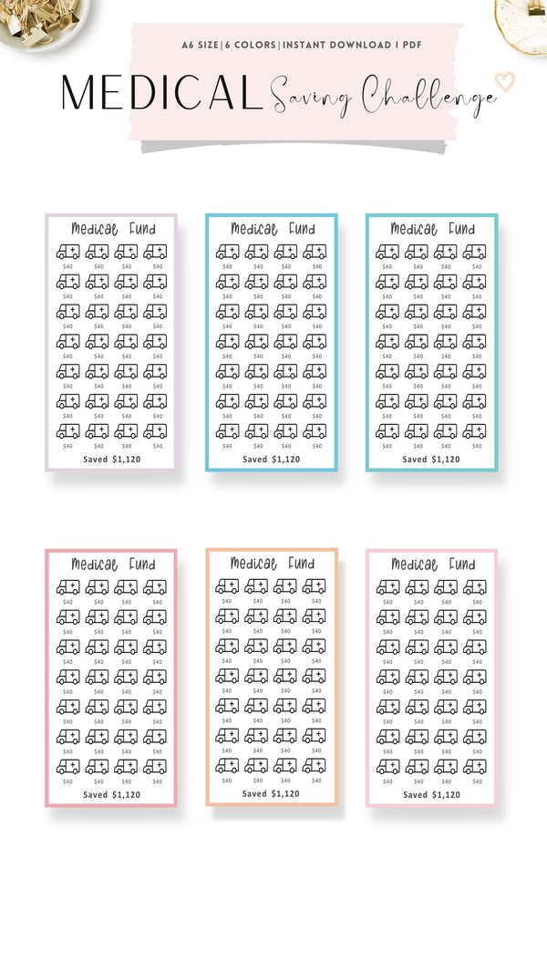 Medical Mini Saving Challenge A6 – mrsneat