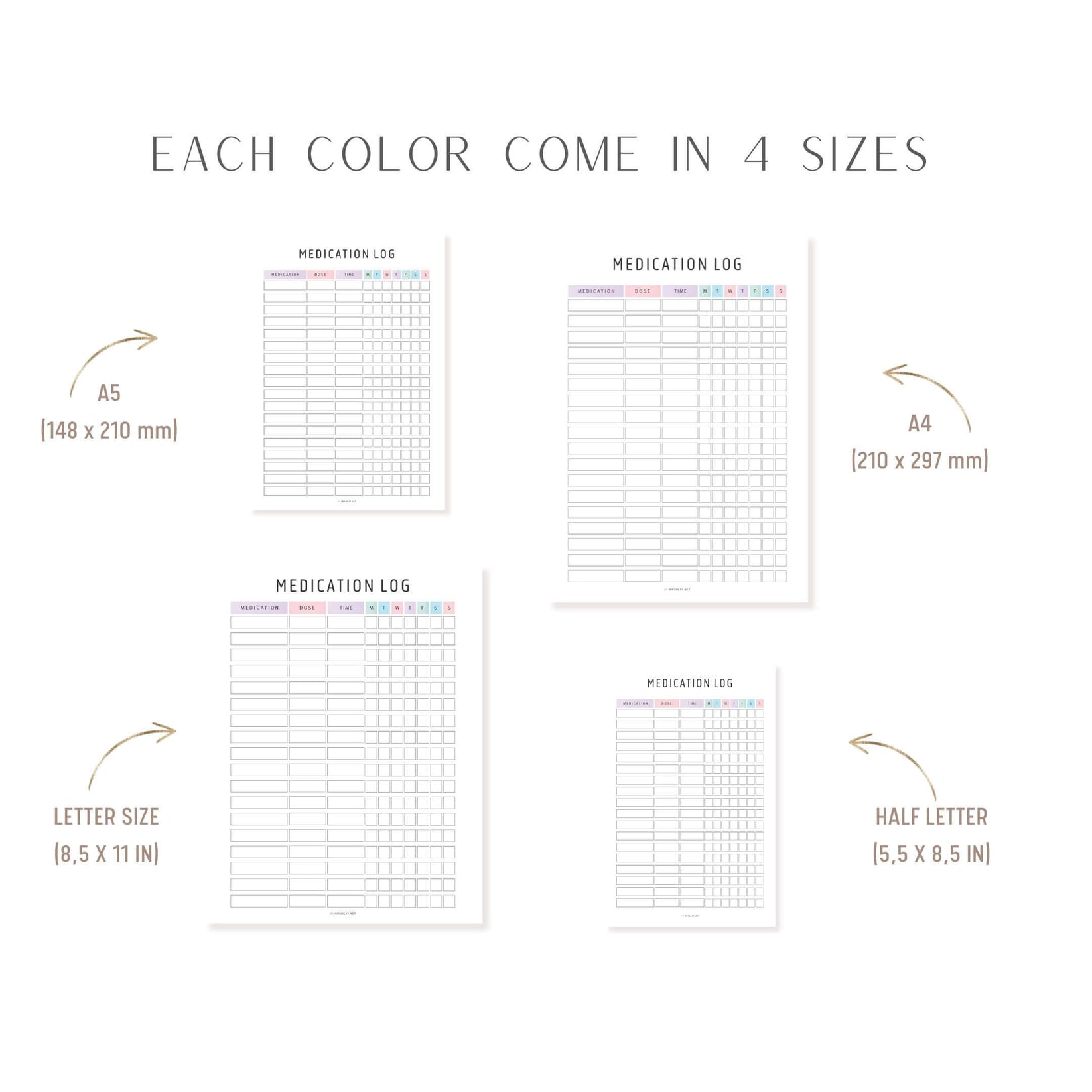 Medication Tracker Fillable PDF – mrsneat