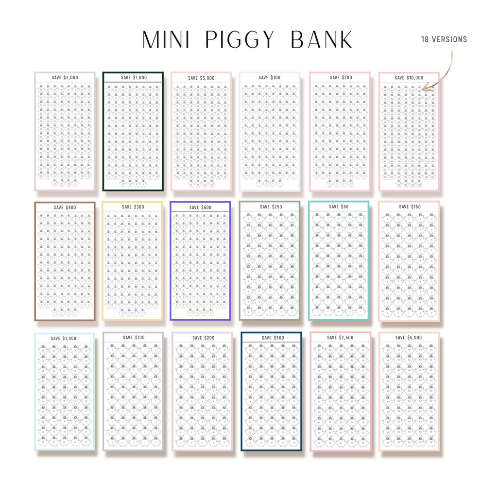 A6 Saving Challenge Printable Bundle – mrsneat