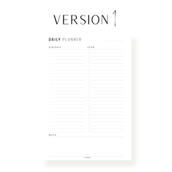 Minimalist Daily Planner Printable – mrsneat