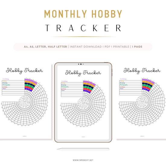 Daily Hobby Tracker Printable Page - M548 – mrsneat
