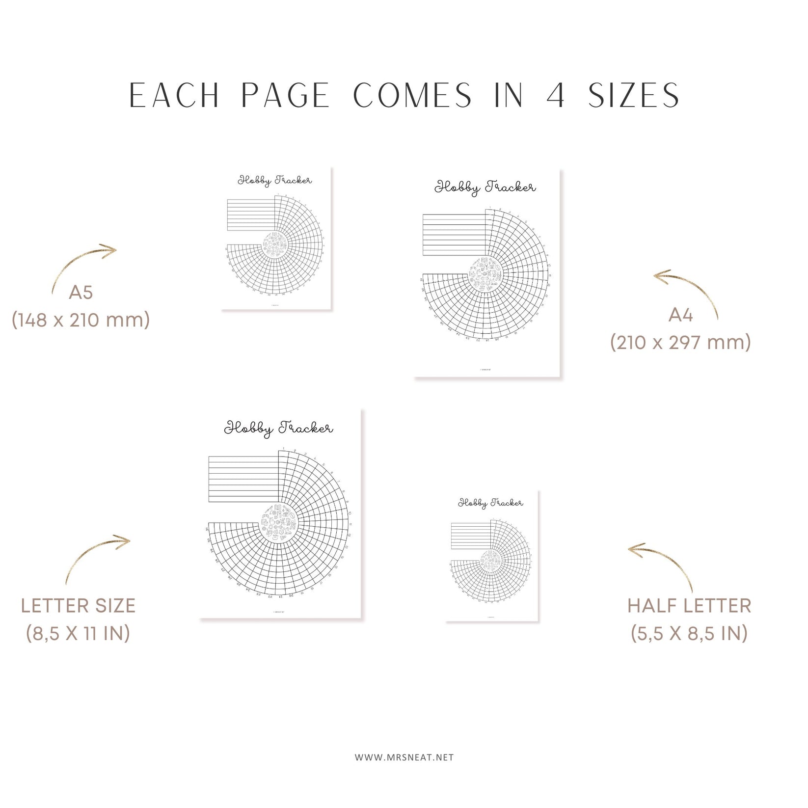 Daily Hobby Tracker Printable Page - M548 – mrsneat