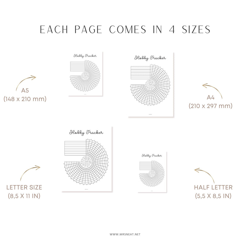 Daily Hobby Tracker Printable Page - M548 – mrsneat