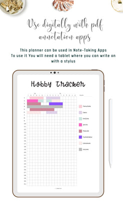 Monthly Hobby Tracker Template – mrsneat
