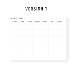 Landscape Monthly Planner Template – mrsneat