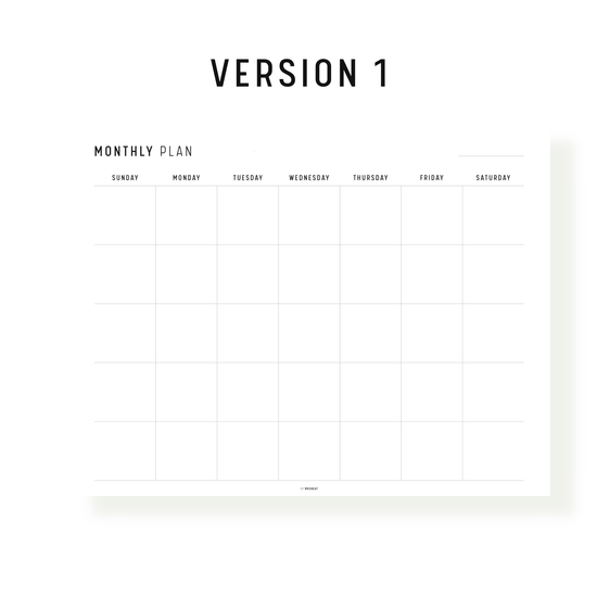 Landscape Monthly Planner Template - M211 – mrsneat