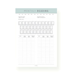 Monthly Reading Tracker Template Printable – mrsneat