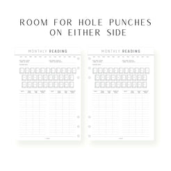 Monthly Reading Tracker Template Printable – mrsneat