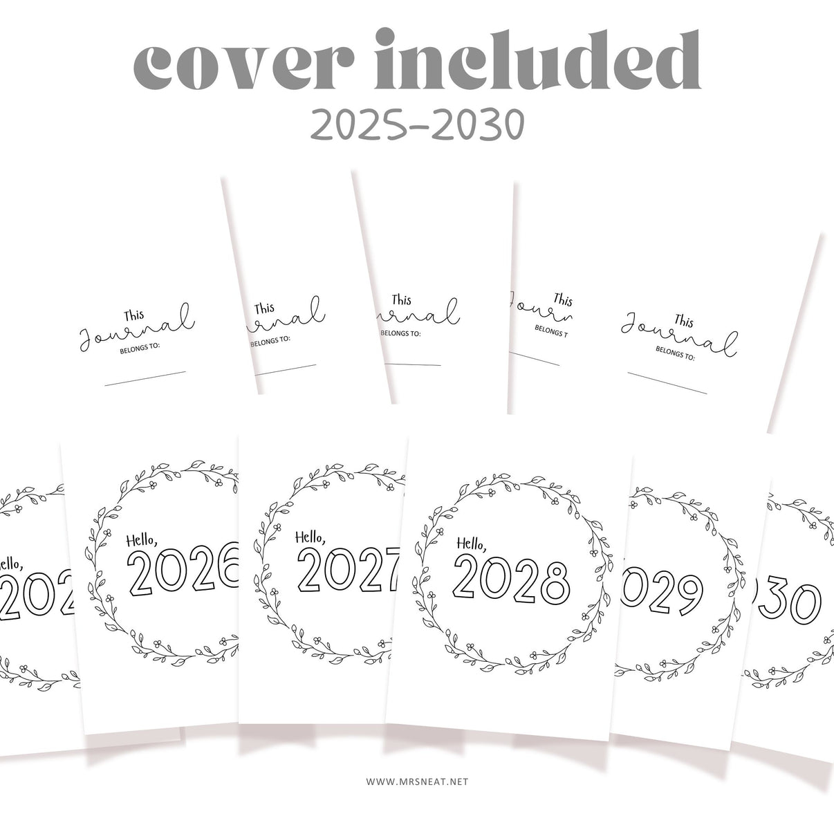 Monthly and Yearly Journal Bundle - M551 – mrsneat