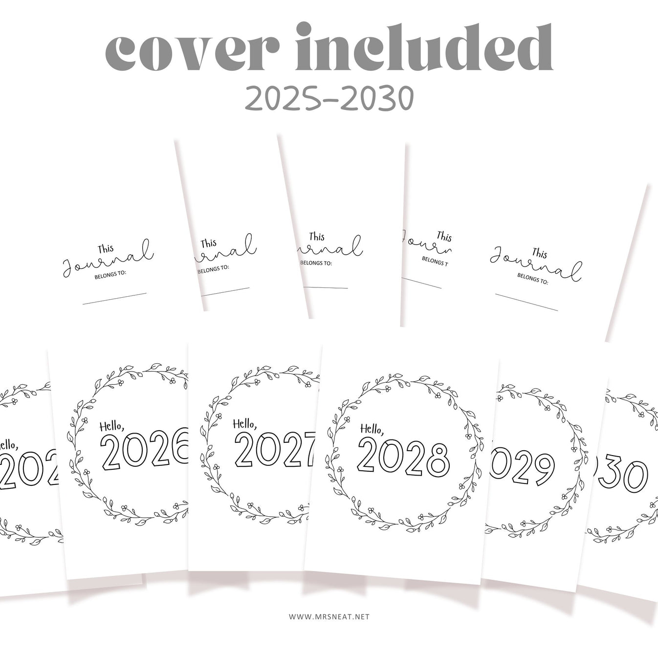 Monthly and Yearly Journal Bundle - M551 – mrsneat