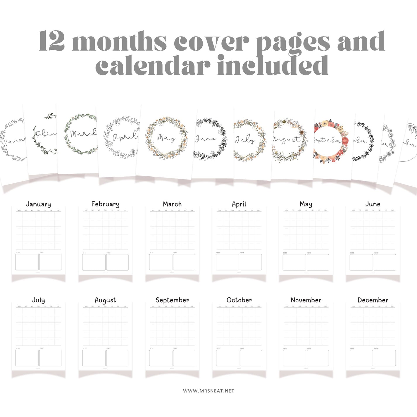 Monthly and Yearly Journal Bundle - M551 – mrsneat
