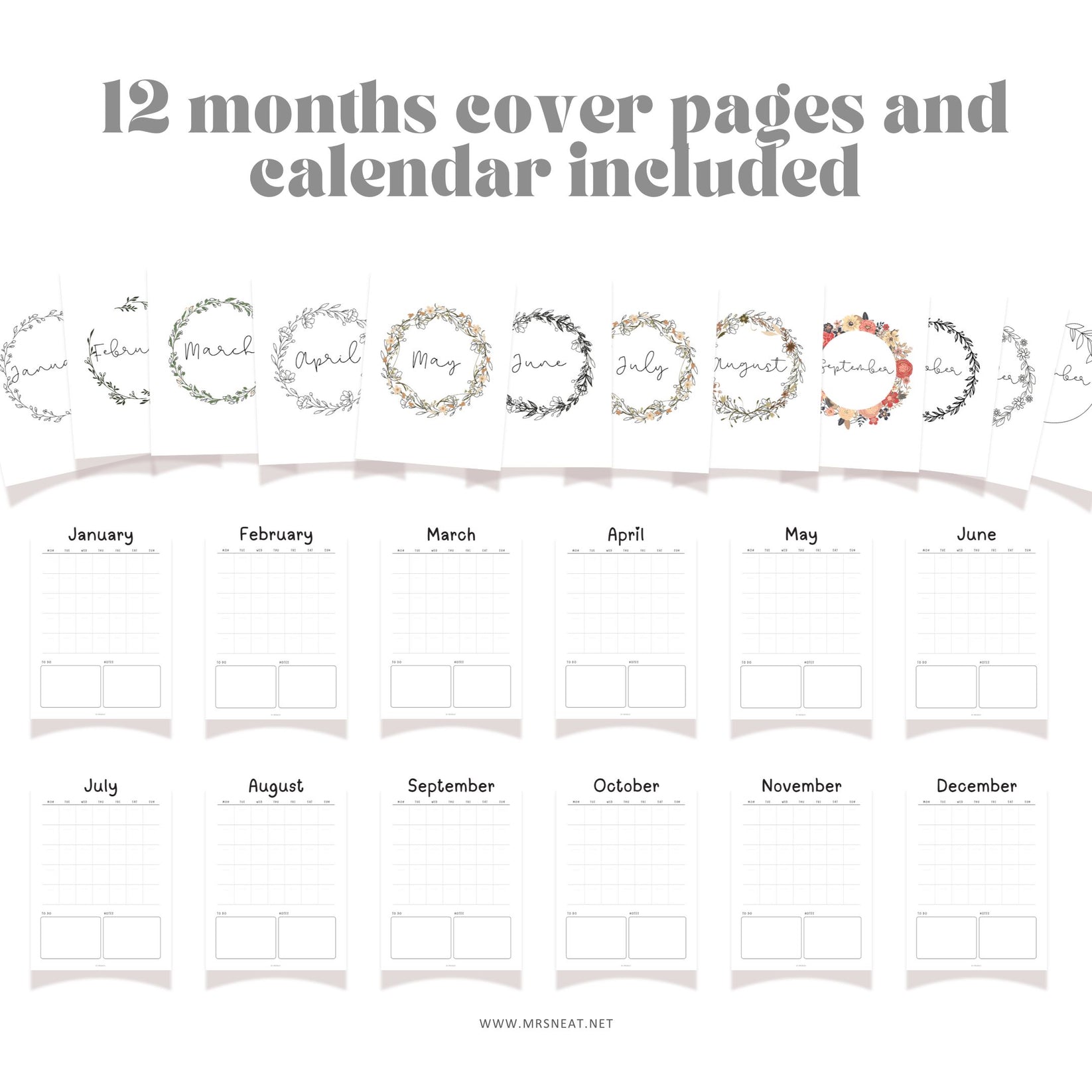 Monthly and Yearly Journal Bundle - M551 – mrsneat