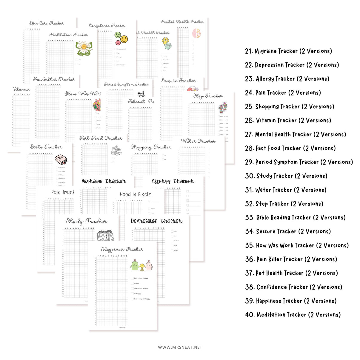 Monthly and Yearly Journal Bundle - M551 – mrsneat