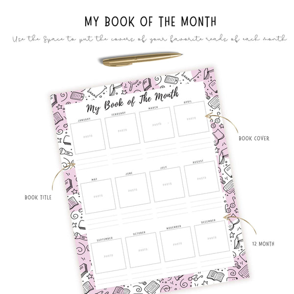 My Book of The Month Template Printable - M430 – mrsneat
