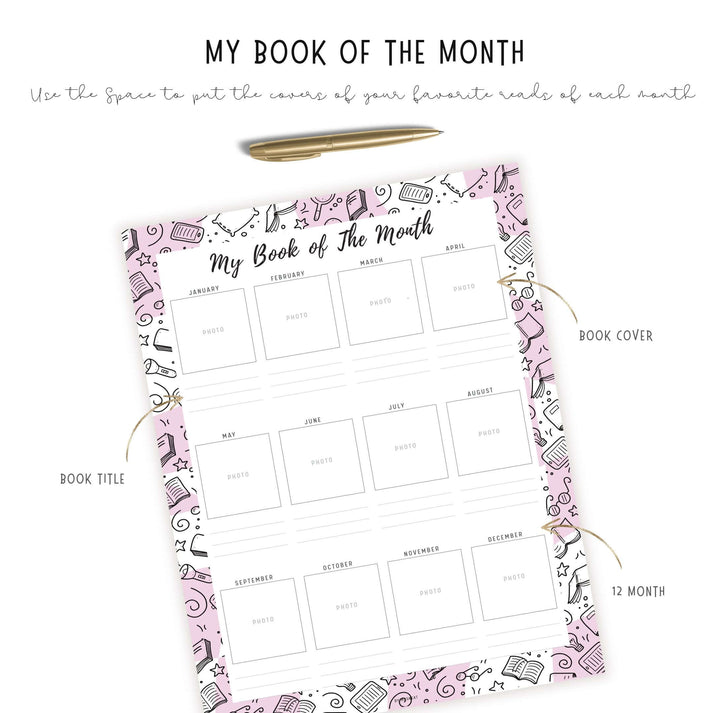 My Book of The Month Template Printable - M430 – mrsneat