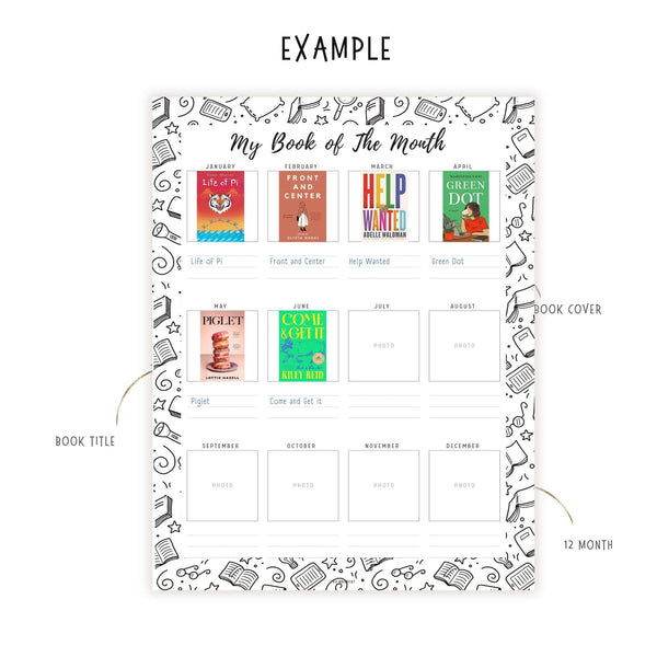 My Book of The Month Template Printable - M430 – mrsneat
