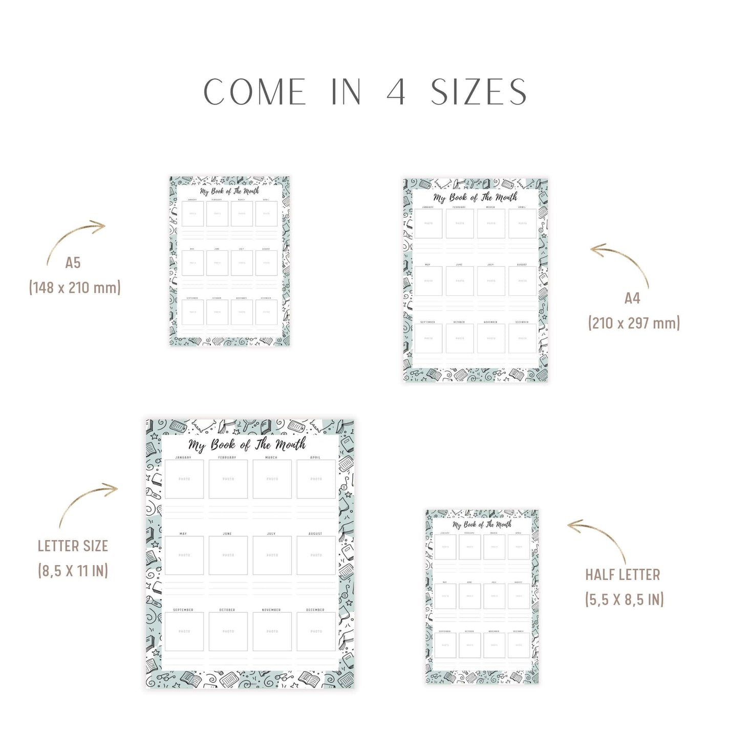 My Book of The Month Template Printable - M430 – mrsneat