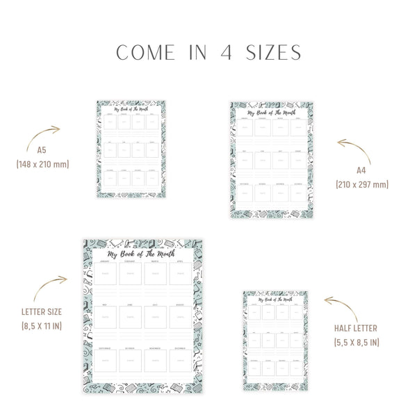 My Book of The Month Template Printable - M430 – mrsneat